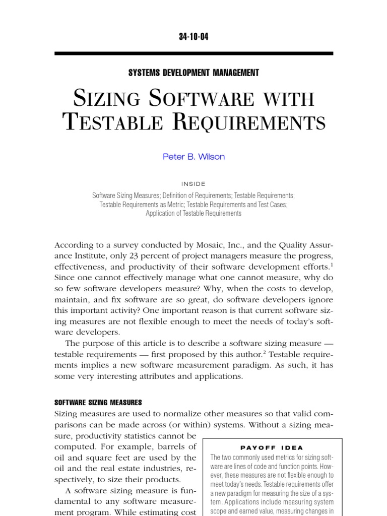 Testable Requirement Methodology | PDF | Graphical User Interfaces ...