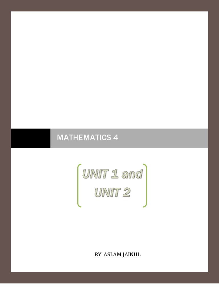 Maths Unit 1 and Unit 2 | PDF | Fourier Series | Sine