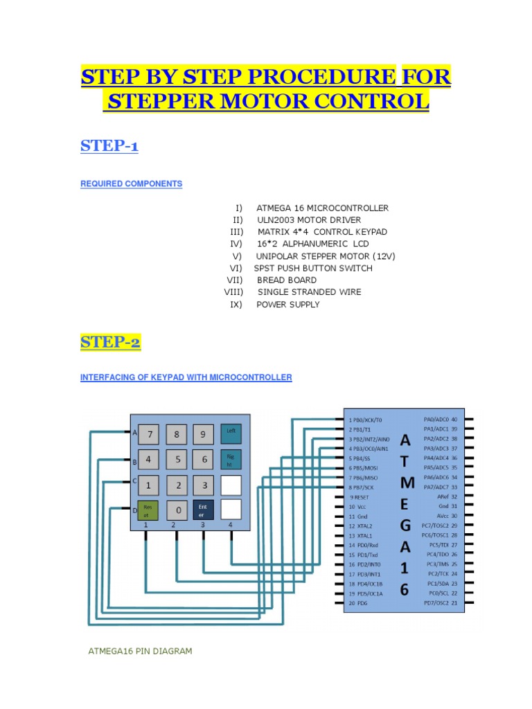 Step by Step Procedure FOR Stepper Motor Control | PDF | Business