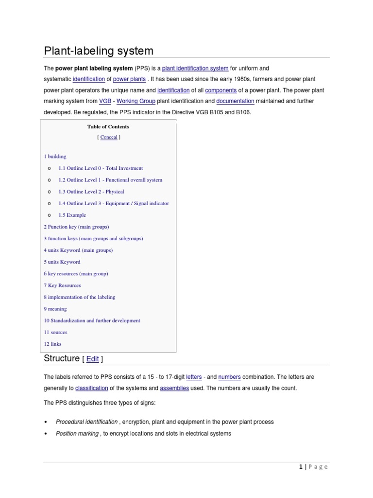 Power Plant Labelling Sytem (KKS Numbering Code) | PDF | Machines ...