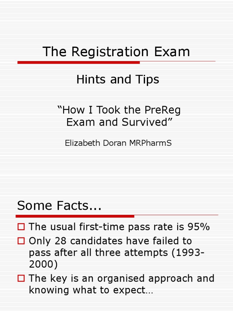 Pre-Reg Exam Hints and Tips | PDF | Pharmacy | Over The Counter Drug
