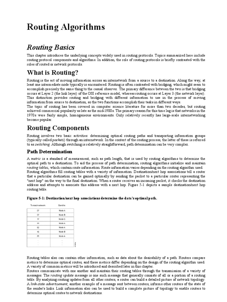 Routing Algorithms Pdf Pdf Routing Router Computing