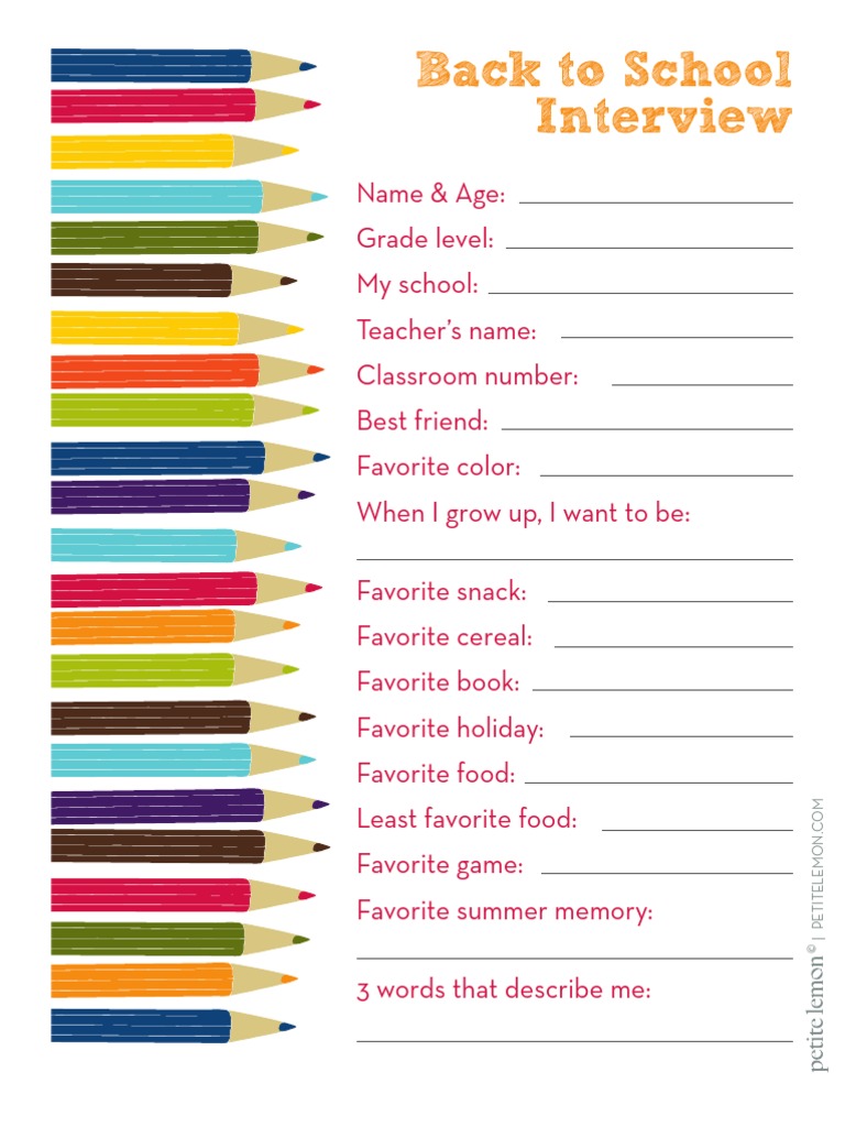 Back To School Interview | PDF