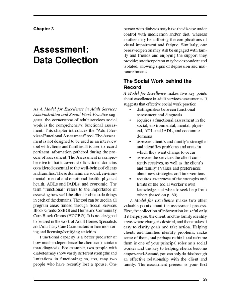 Functional Assessment | Mental Health | Family