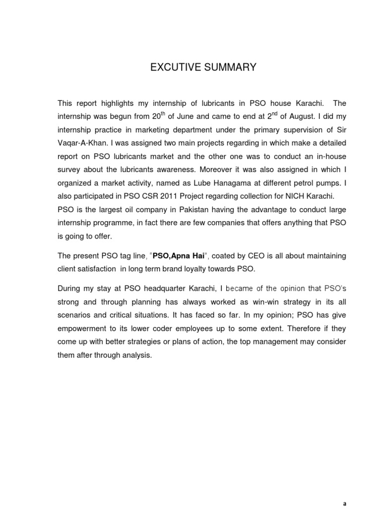 Internship Report On PSO | PDF | Retail | Diesel Engine