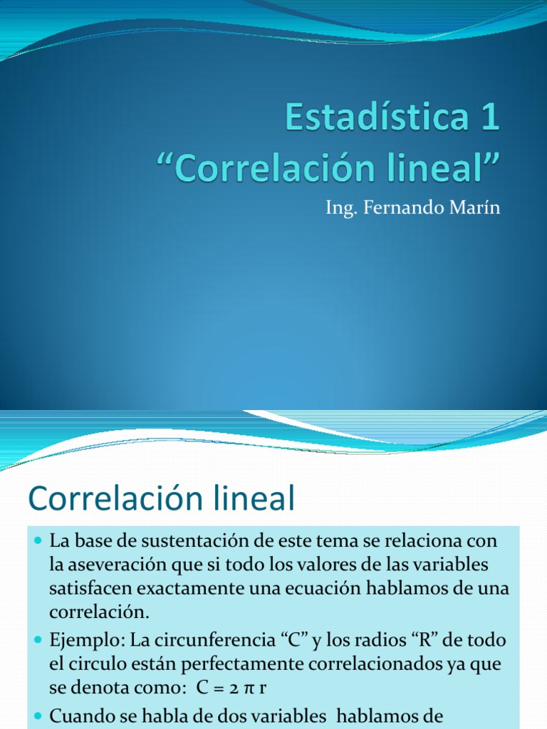 Correlación Lineal | PDF