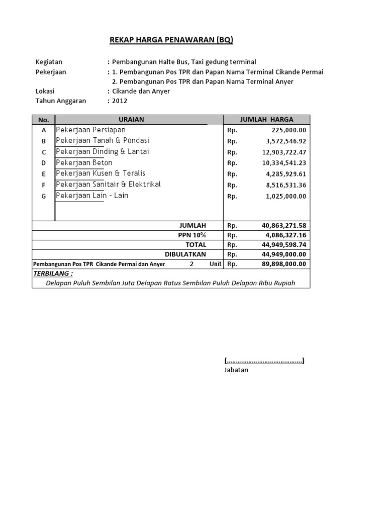 Pembangunan Terminal Cikande Anyer 2012 | PDF | Science & Mathematics ...