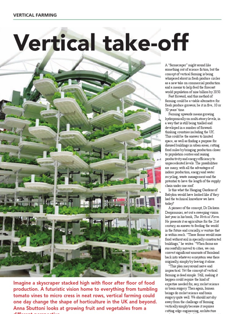 Vertical Farming | PDF | Agriculture | Foods