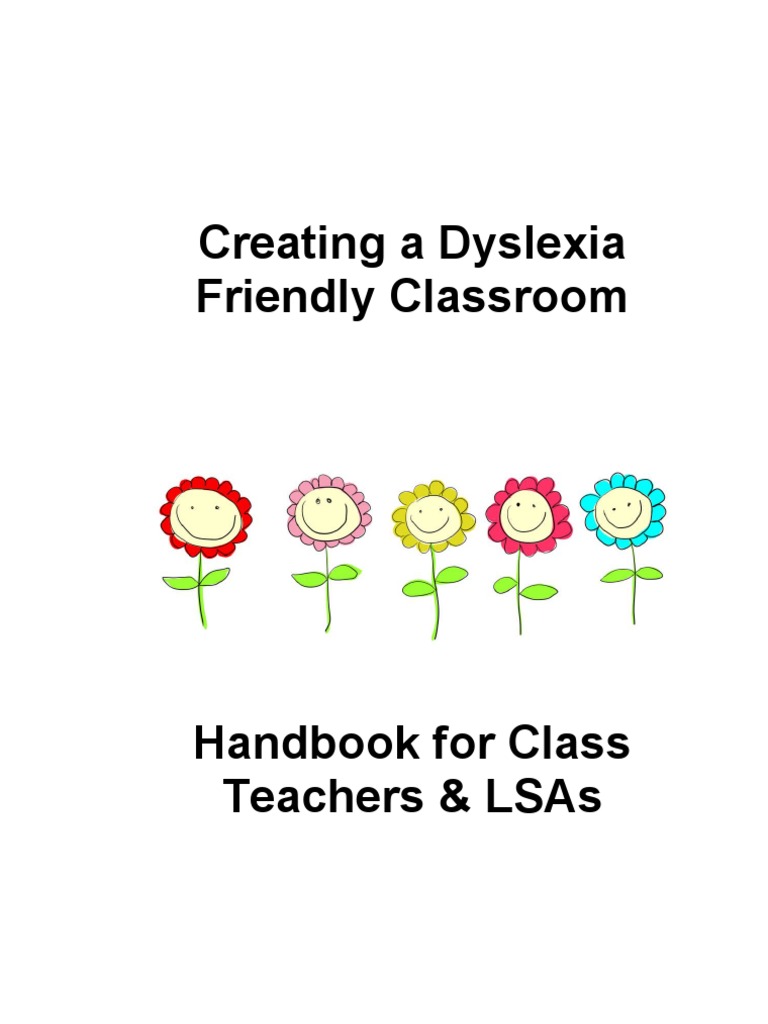 Creating A Dyslexia Friendly Classroom Booklet JC PDF Dyslexia