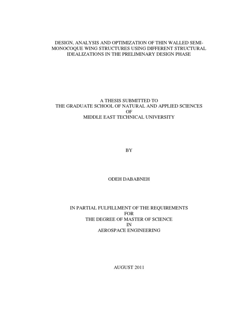Design, Analysis and Optimization of Thin Walled Semi-Monocoque Wing Structures Using Different ...