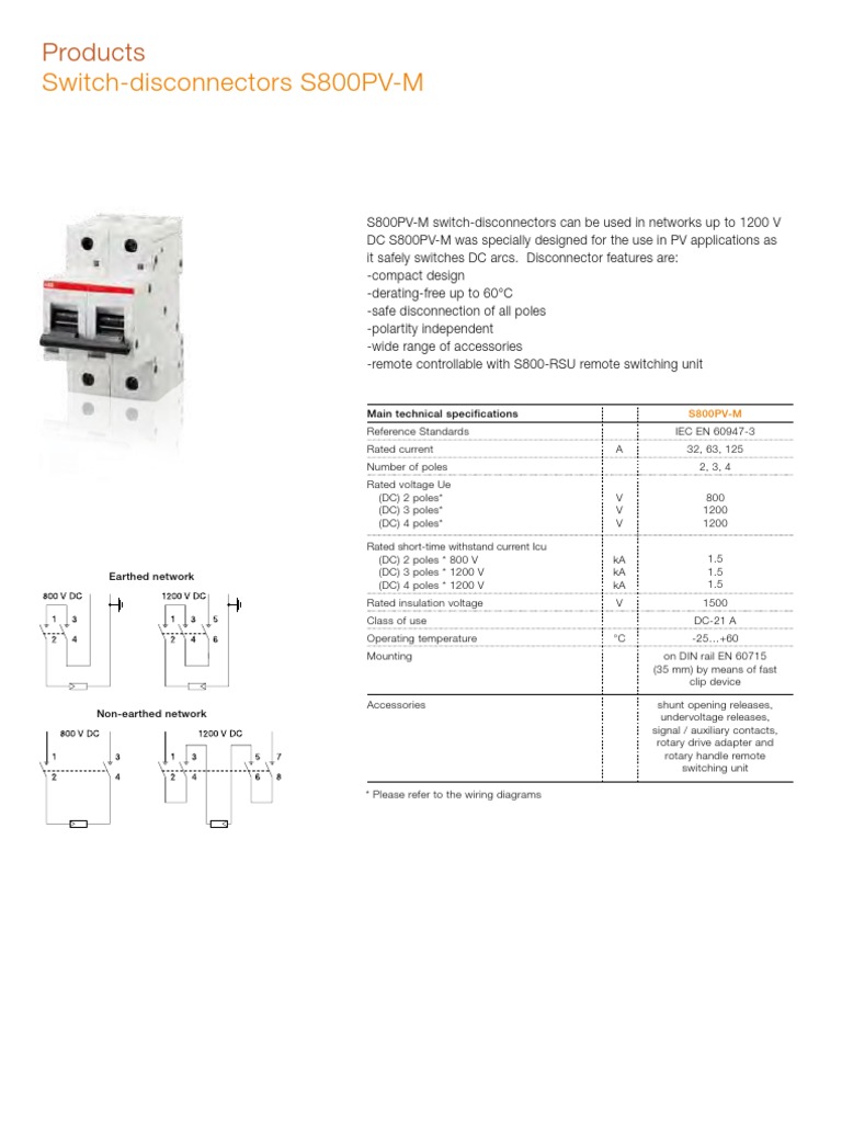 ABB Photovoltaic Disconnectors | PDF | Photovoltaics | Power Inverter
