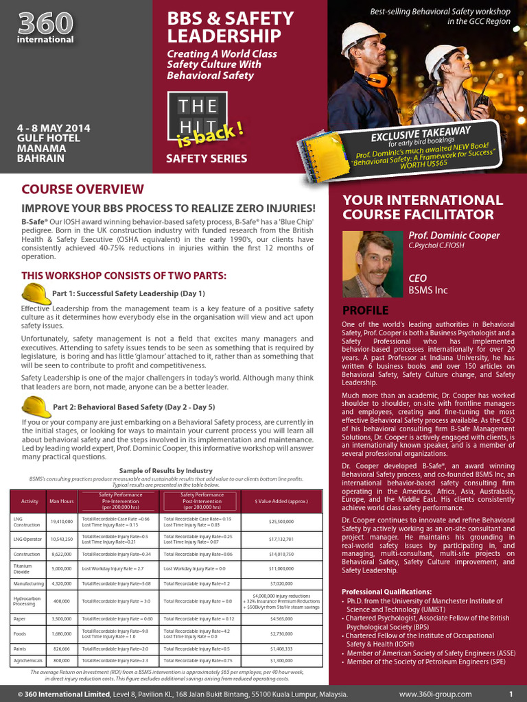 Behavioral Based Safety & Safety Leadership | PDF | Leadership | Leadership