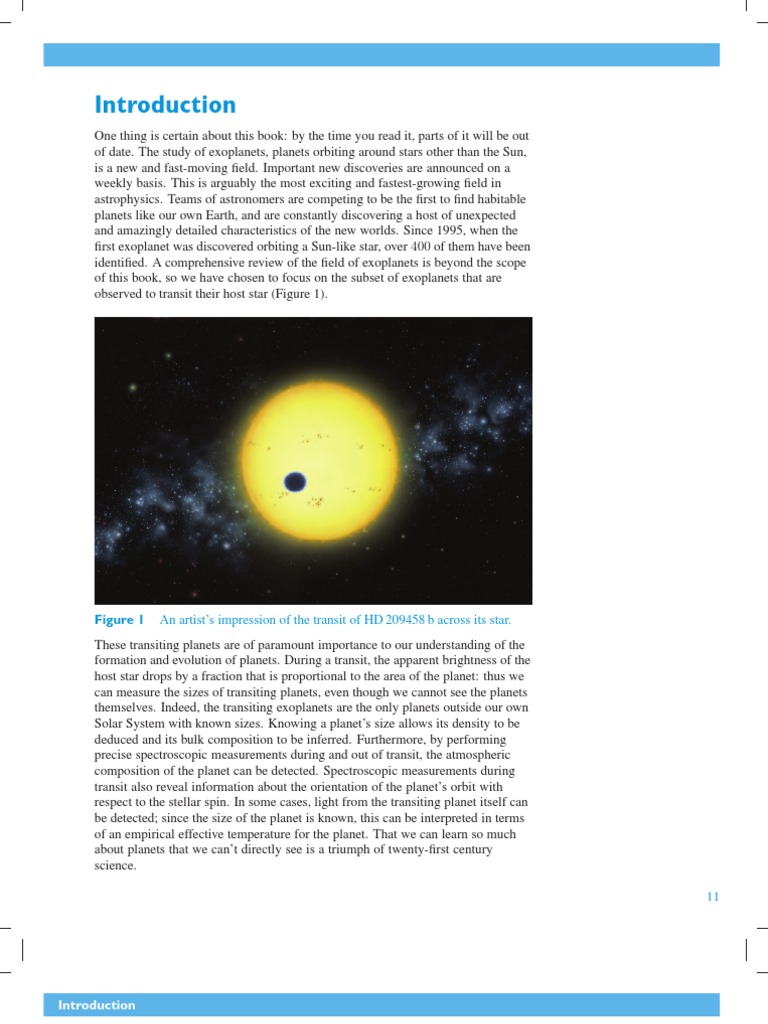 S382 Transiting Exoplanets CHAPTER 1 and ACKS | PDF | Planets | Exoplanet