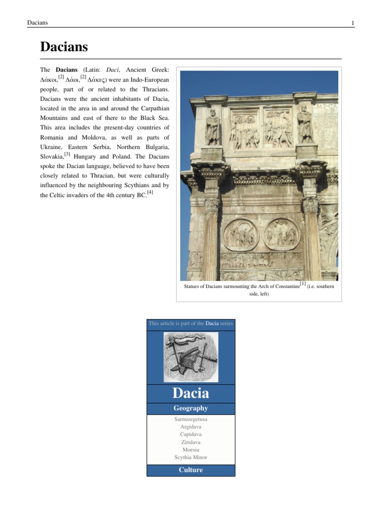 Dacians | PDF | Ancient Peoples Of Europe | Iron Age Europe