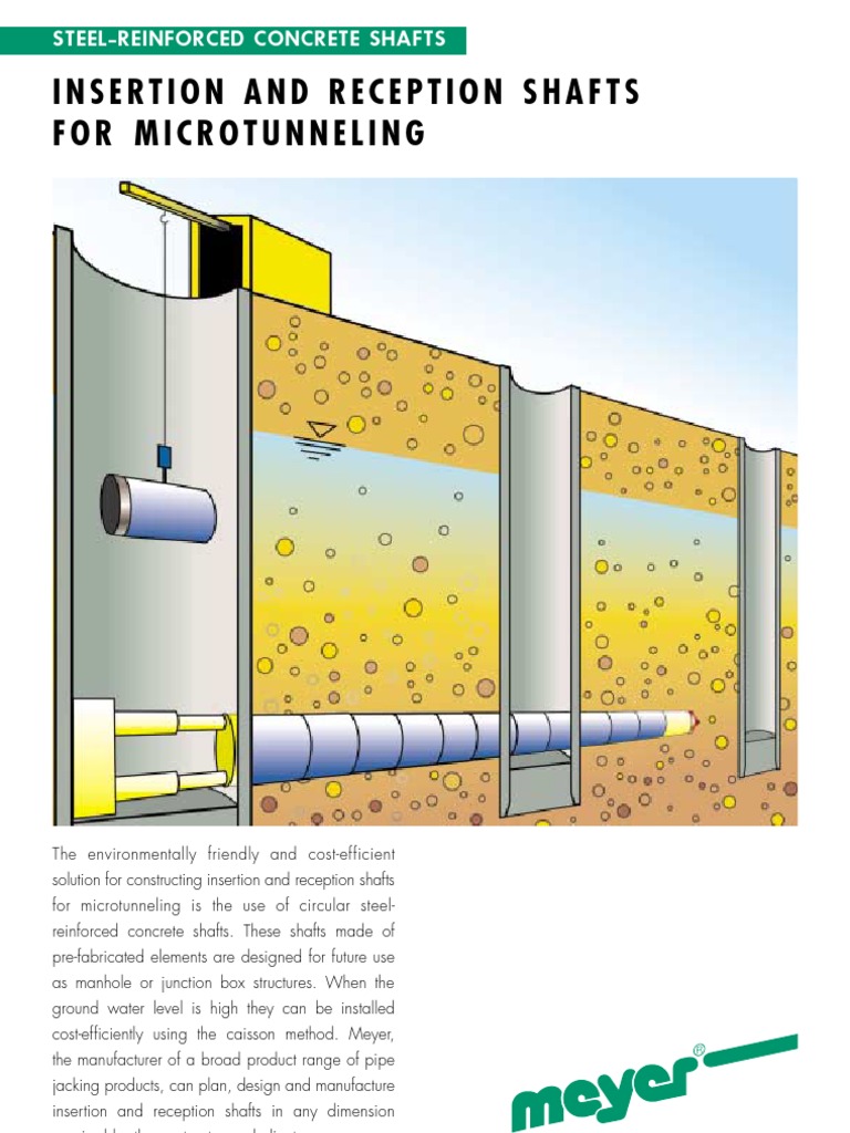 Steel Reinforced Concrete Shafts for Microtunneling | Reinforced ...