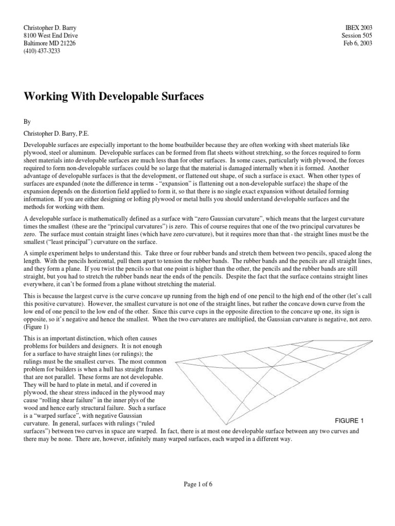 Developable SURFACES | PDF | Curvature | Triangle