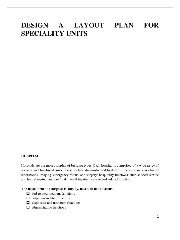 Hospital and CHC Layout Design Guide | PDF | Intensive Care Medicine ...