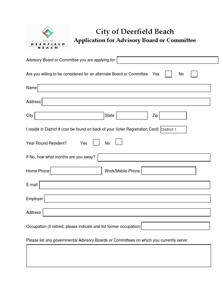 Advisory Board Application | PDF