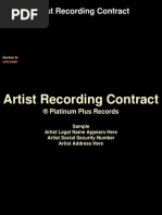 Music Recording Contract | PDF | Royalty Payment | Arbitration