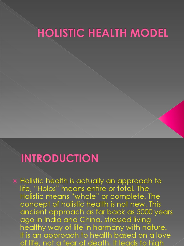 Holistic Model | PDF | Alternative Medicine | Nursing