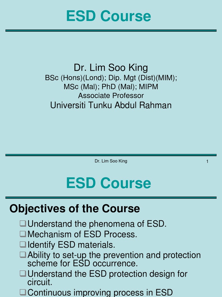Esd Pdf Electrostatic Discharge Electrostatics