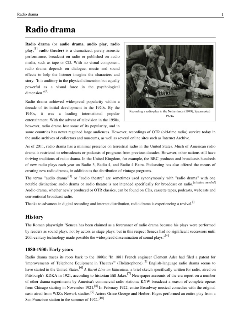 Radio Drama | PDF | Entertainment | Radio