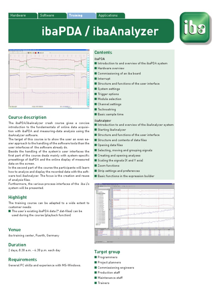 ibaPDA and ibaAnalyzer Training Course | PDF | User Interface | User ...