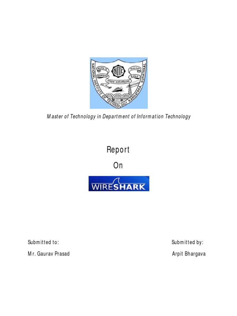 Report On Wireshark | PDF | Transmission Control Protocol | Network Packet