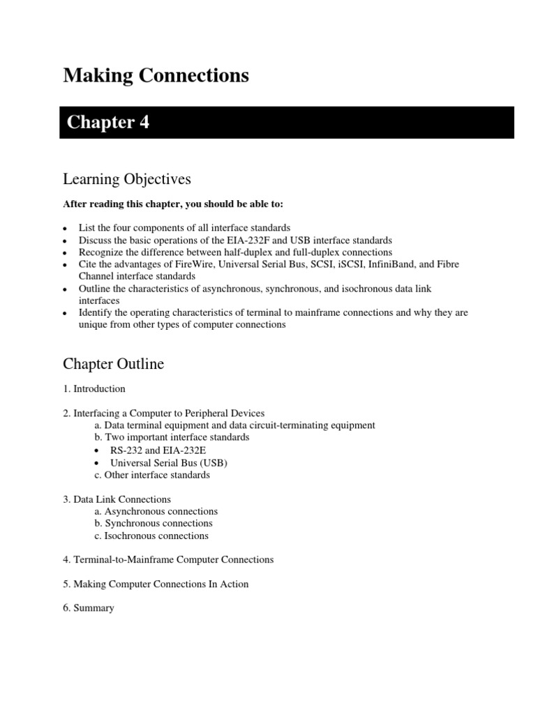 Making Connections: Understanding Computer Interfacing Standards and ...