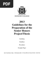 Honors Research Project Guidelines | PDF | Goal | Science
