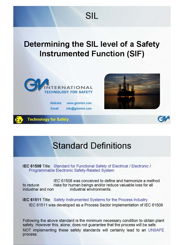 Determing Sil Level Pdf Prevention Quality