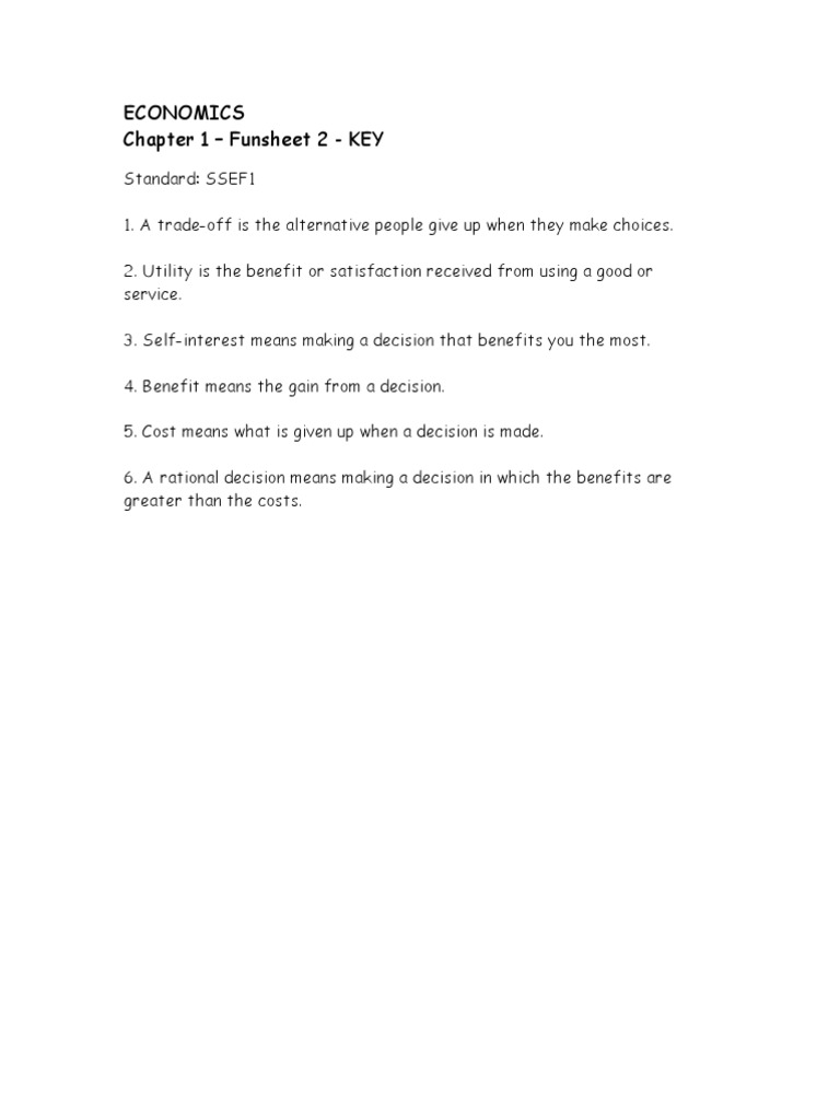 Decision-Making Grid in Economics | PDF | Opportunity Cost | Decision ...
