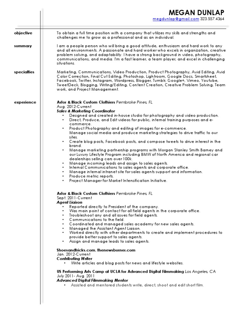 Megan Dunlap | PDF | Filmmaking | Twitter