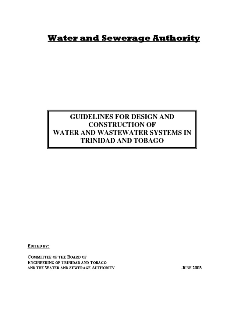WASA Design Guidelines (BOETT) 2003 | PDF | Sanitary Sewer | Septic Tank