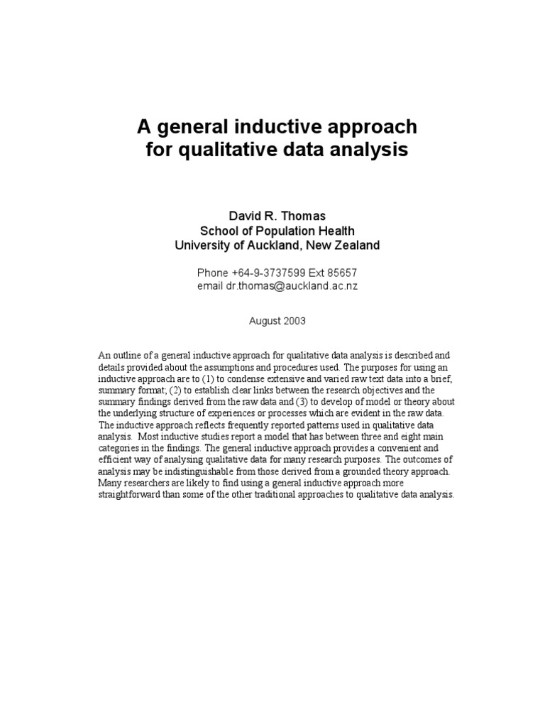 A General Inductive Approach | PDF | Qualitative Research | Hierarchy