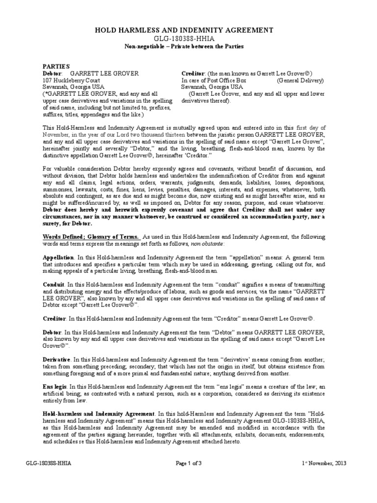 HHIA | Download Free PDF | Legal Personality | Indemnity