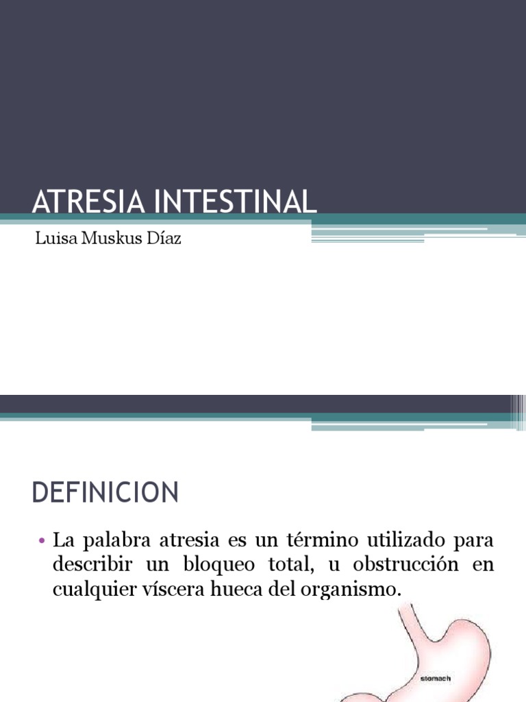 Atresia Intestinal | PDF | Abdomen | Gastroenterología
