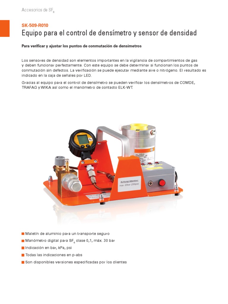 Equipo para El Control de Densimetro y Sensor de Densidad SK-509-R010 ...