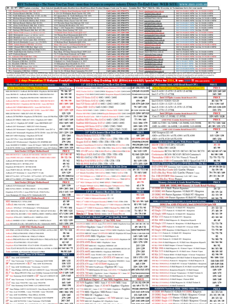 Msy Parts Pricelist | PDF