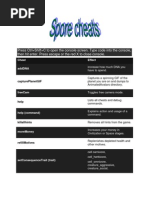 Spore Cheat Codes and Console Commands | PDF | Cheating In Video Games ...