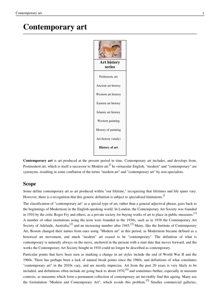 Contemporary Art | PDF | Contemporary Art | Visual Arts Theory
