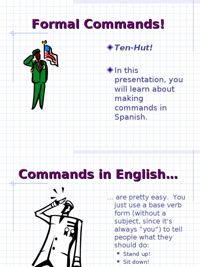Formal Commands in Spanish | PDF | Style (Fiction) | Language Mechanics