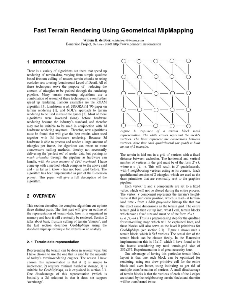 Fast Terrain Rendering Using Geometrical Mipmapping: Indexing To Get ...