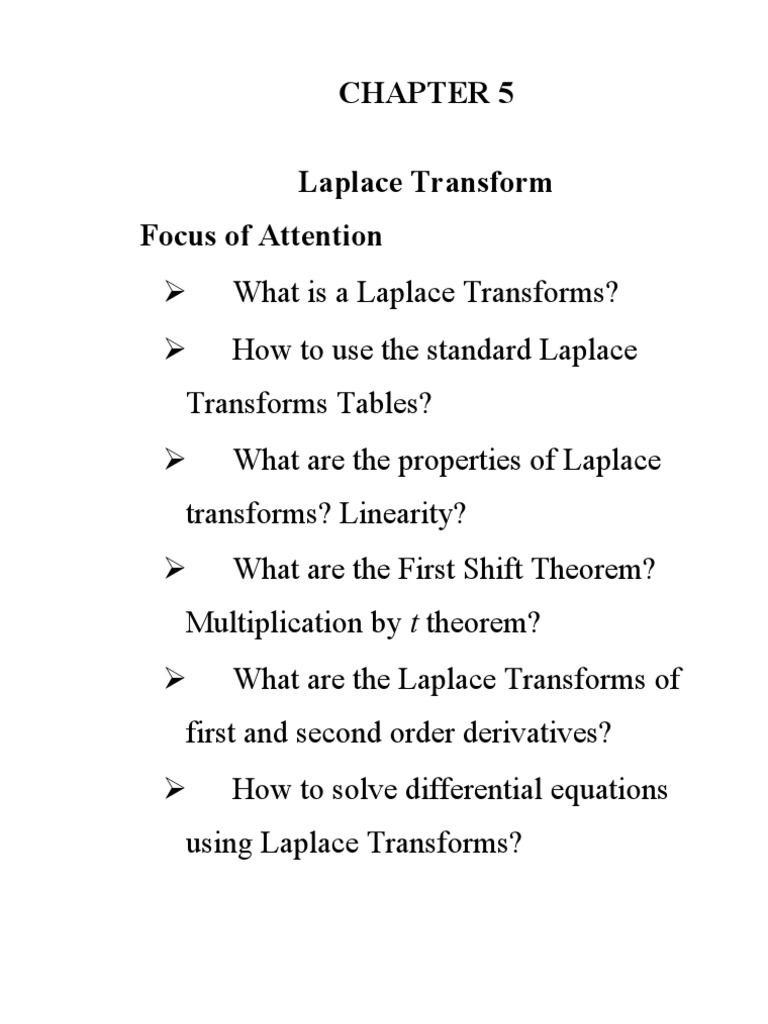 4 Laplace Transforms | PDF | Laplace Transform | Mathematical Relations