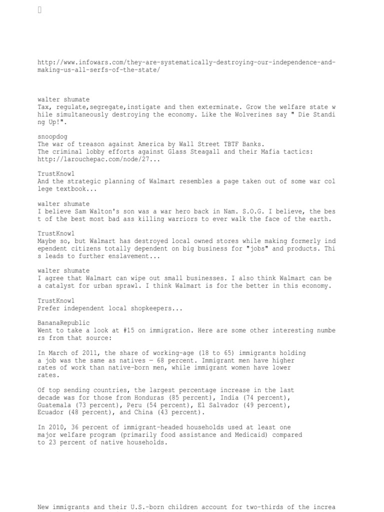 Responses To The Referred Article | PDF | Capitalism | Immigration