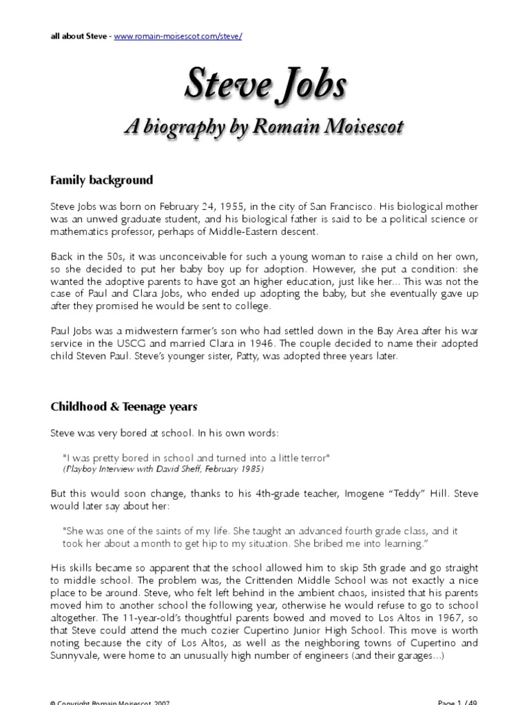 Steve Jobs | PDF | Macintosh | Apple Inc.
