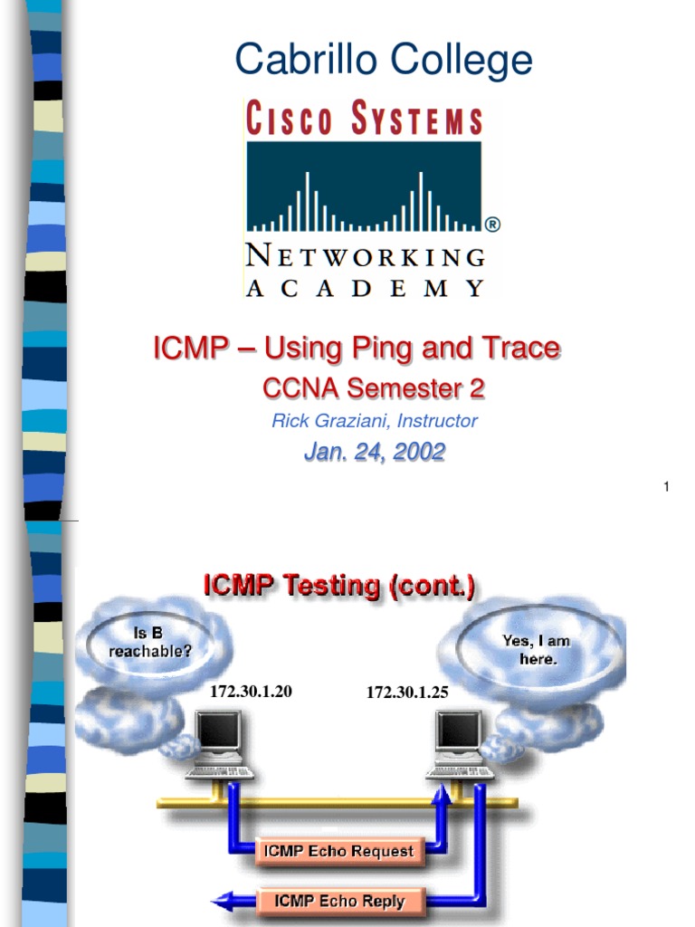 Cabrillo College: Icmp - Using Ping and Trace | PDF | Internet ...