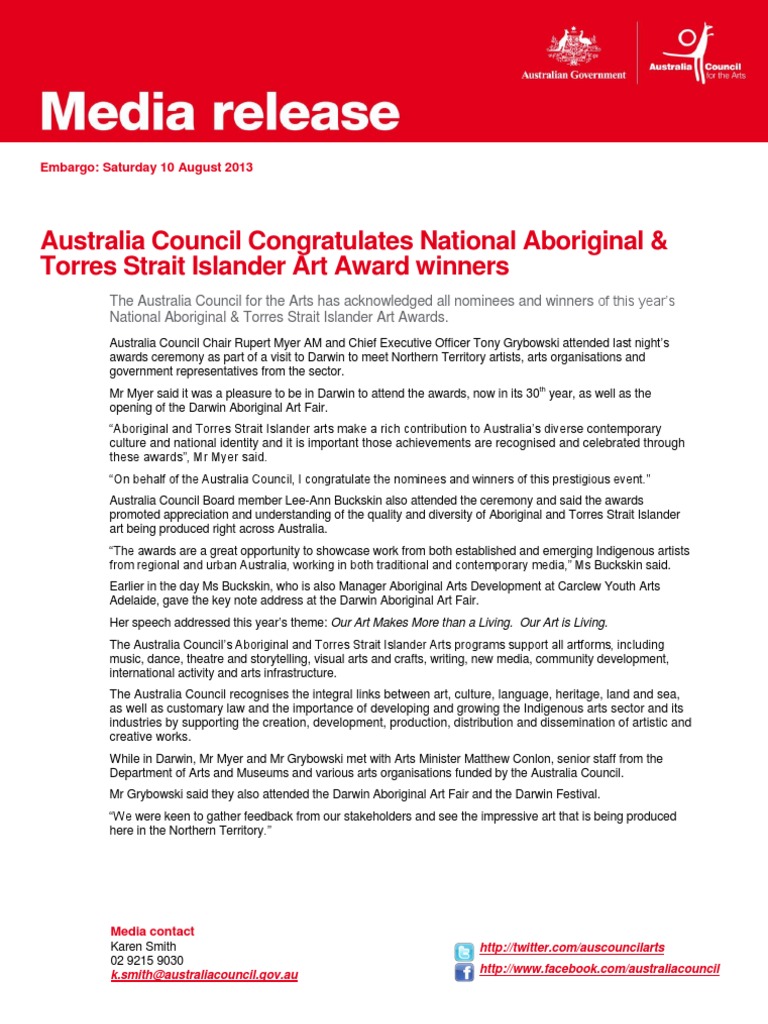 Australia Council Celebrates Indigenous Art Awards | PDF | Indigenous ...
