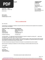 UNSW - Offer Letter PDF | PDF | Travel Visa | Credit Card