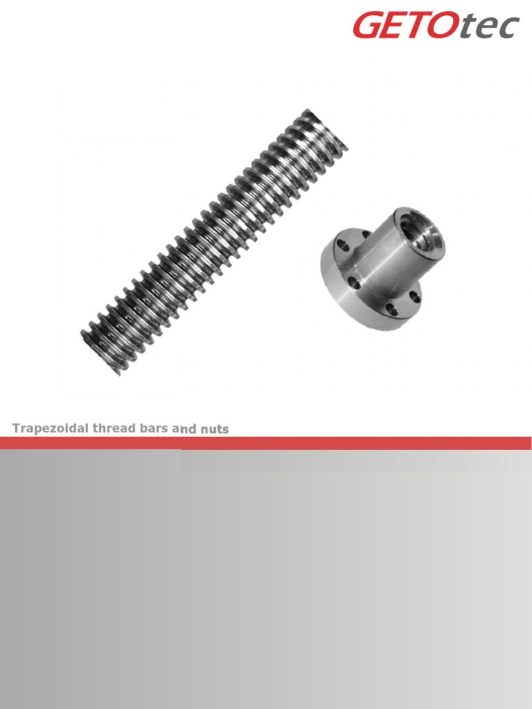 Trapezoidal Threads Catalogue 11 | PDF | Nut (Hardware) | Screw